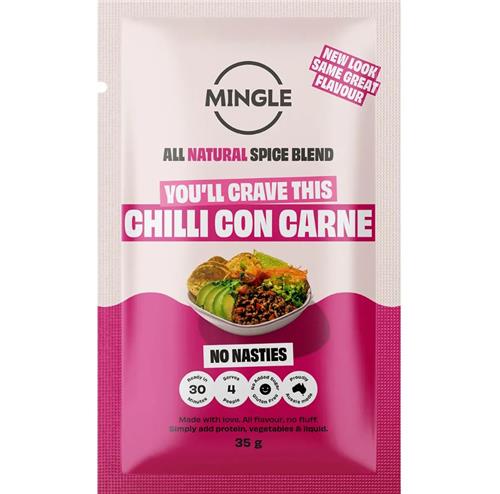 Mingle Natural Seasoning Blend Chilli Con Carne 35g – Kiah Organic ...