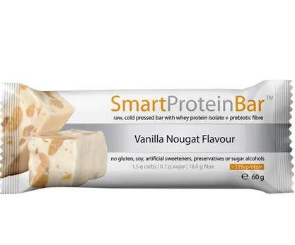 Smart Protein Bar Vanilla Nougat Flavour Protein Bar 60g – Kiah Organic ...